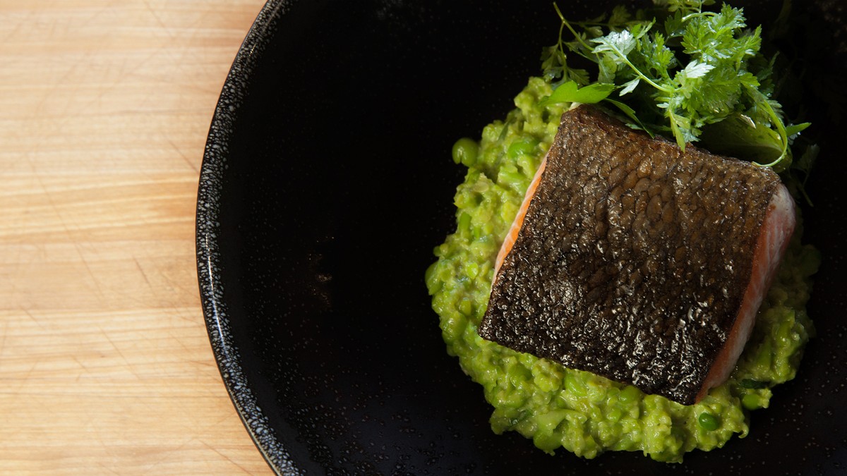 Salmon With Green Pea Mash | ChefSteps