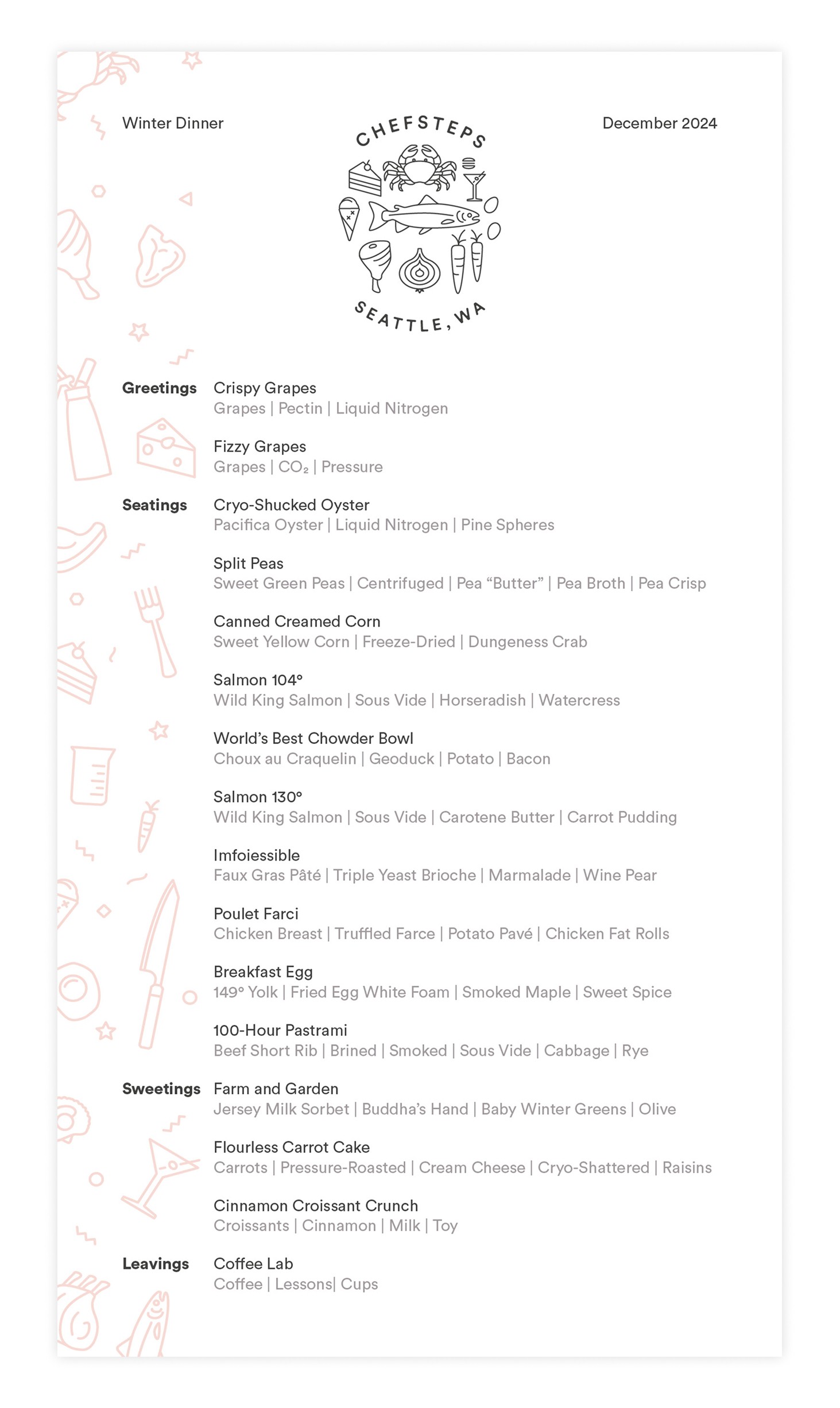 Winter Studio Dinner Experience | ChefSteps