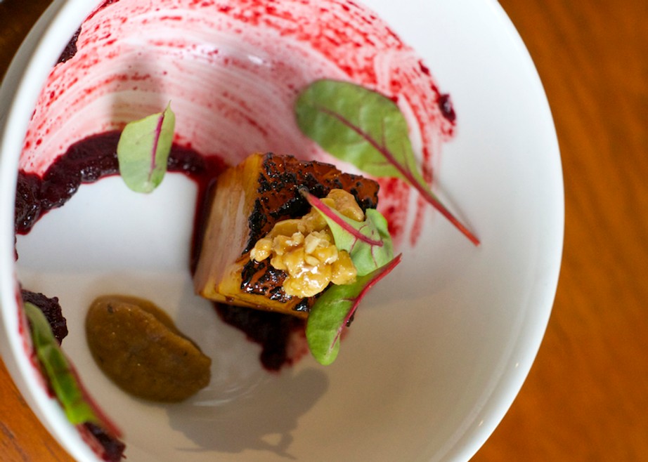 Pork Belly with Orange Caramel and Apple-Beets Puree - Photo by ...
