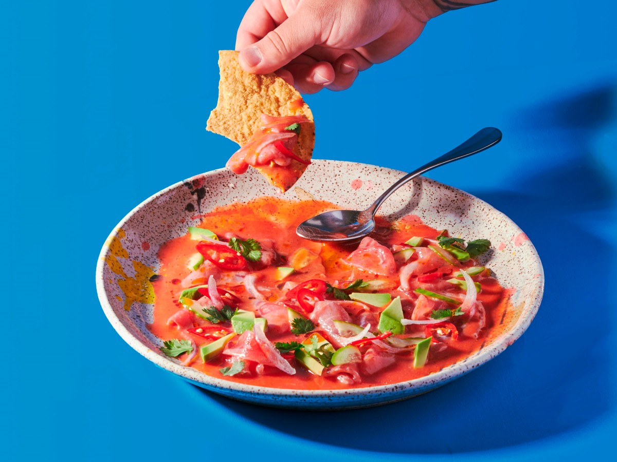 Roasted Strawberry Aguachile With Tuna | ChefSteps