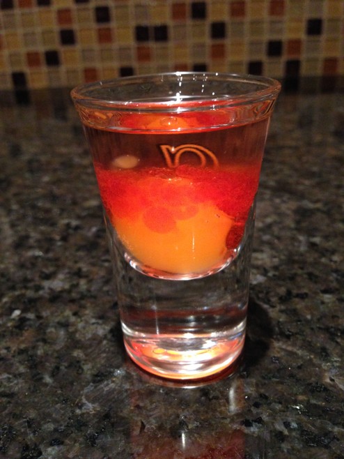 Tequila Mango Sunrise Sphere - Photo by Paul Rochon | ChefSteps