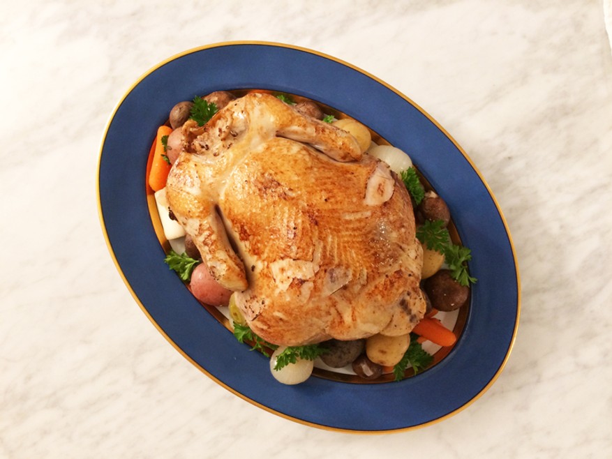 Whole Poached Chicken + Torch Sear (Top View) - Photo by Jonathan L ...