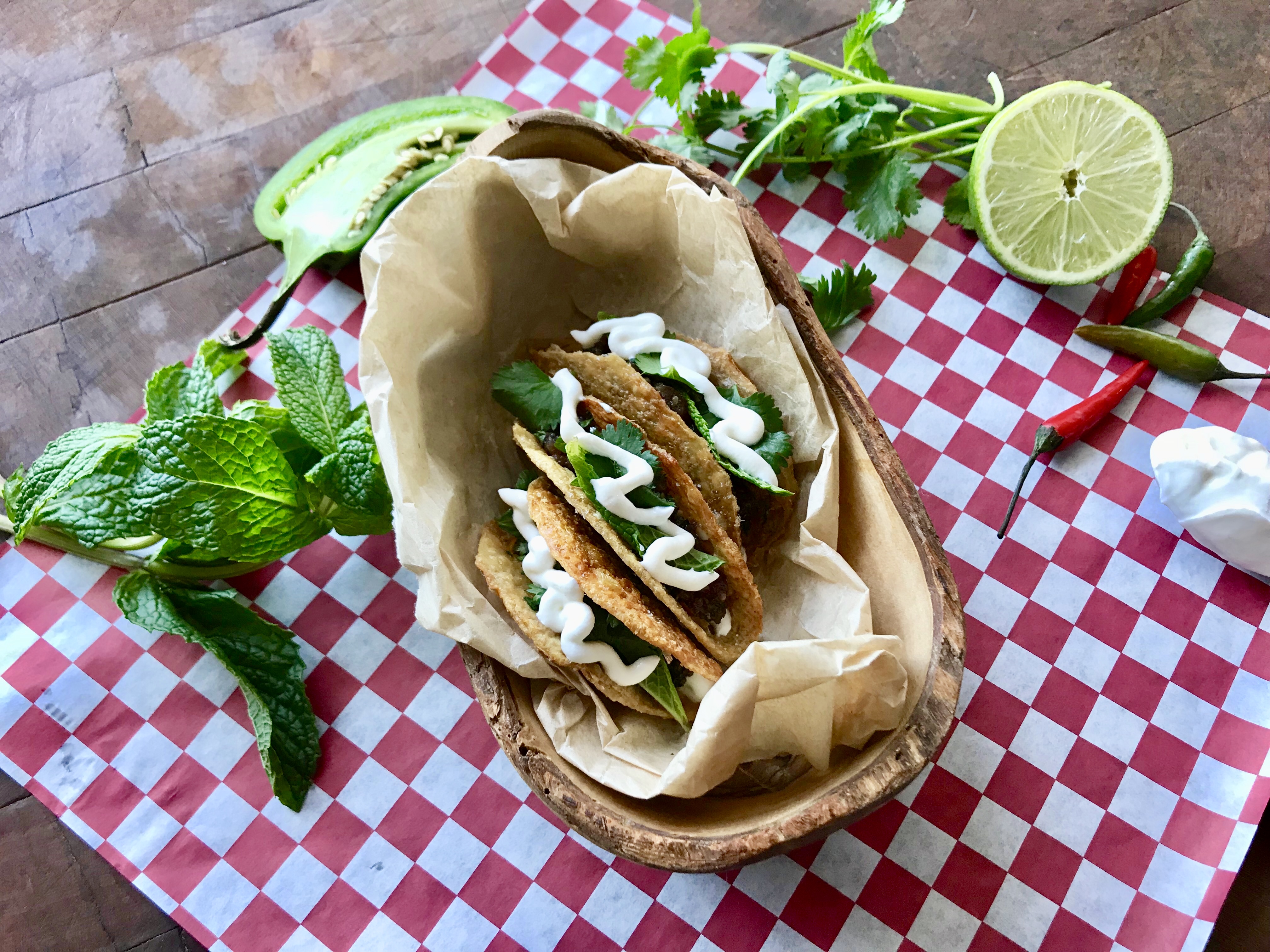 Crispy Chicken-Skin Taco Shells | ChefSteps
