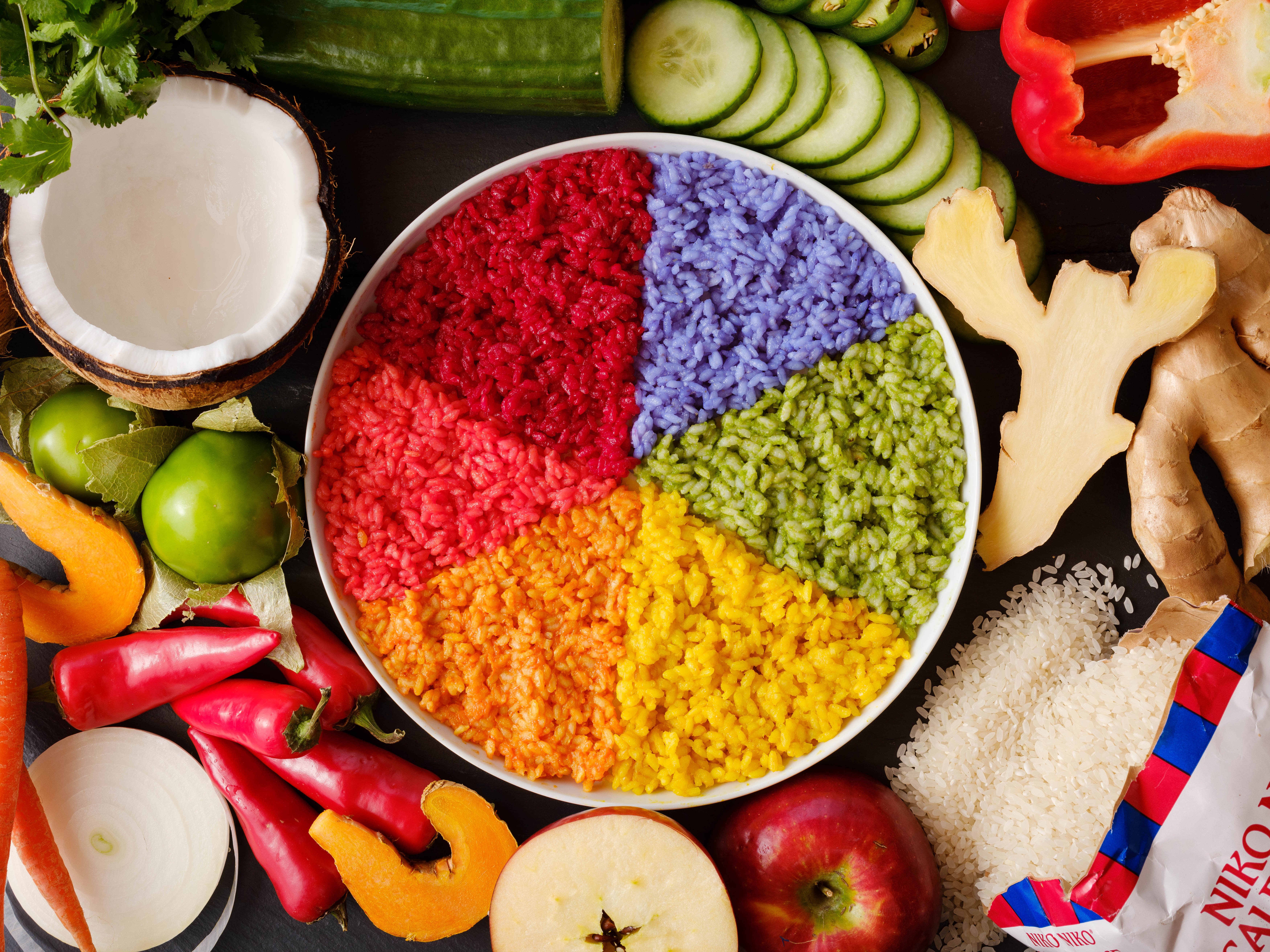 Naturally Colored Rainbow Rice | ChefSteps